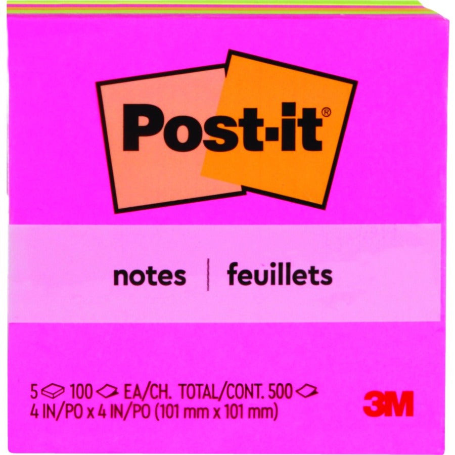 NOTES-POST-IT, 4" X 4" POPTIMISTIC 5/PACK – Office Experts Office Pro