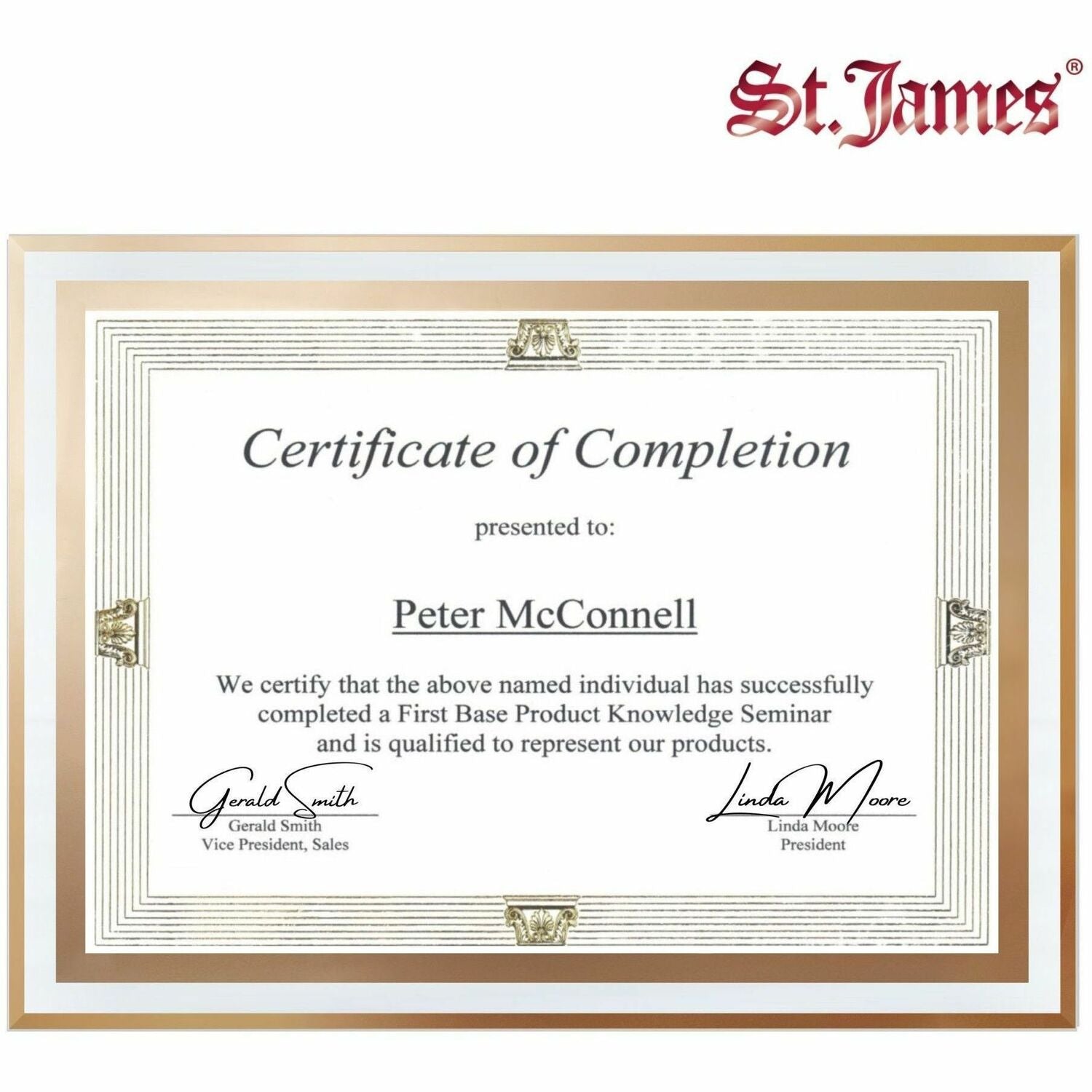 St. James® Glass Frames for 8.5" x 11" Certificates, Diplomas & Docume ...