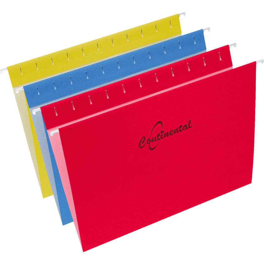 FOLDER-HANGING, CONTINENTAL, LETTER ASSORTED COLOURS 10/PK – Office ...
