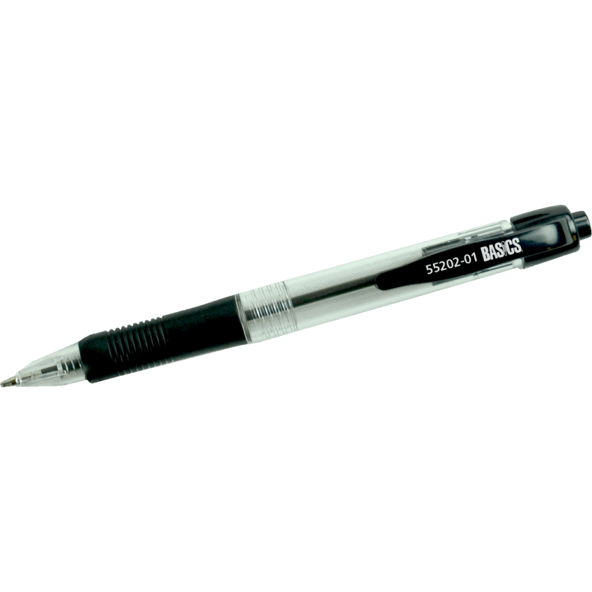 PEN-RETRACTABLE, BASICS, MEDIUM POINT BLACK 12/BOX – Office Experts ...